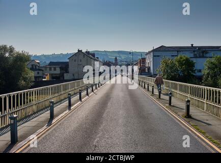 Newtown town clock tower, Cross buildings. Powys Wales UK Stock Photo ...