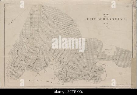 Map of the city of Brooklyn. Distance shown by 1/2 mile radial zones ...