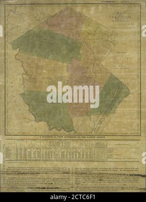 Map of the county of Sullivan 1840 Stock Photo - Alamy