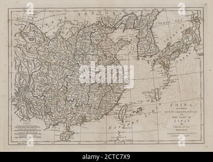 China, divided into its great provinces, and the Isles of Japan 1786 ...
