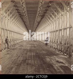Suspension Bridge The Interior, by Soule, John P., 1827 1904 Stock ...