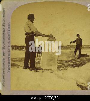 Minnesota ice harvest , Ice, Ice industry Stock Photo - Alamy