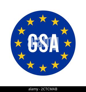 GSA European global navigation satellite systems agency symbol icon ...