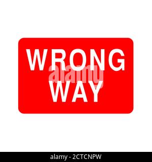 United States traffic sign: Wrong Way Stock Photo - Alamy