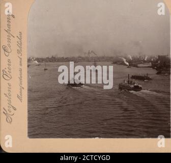 New York Harbor, (bird's-eye view), New York City, USA New York Harbor ...