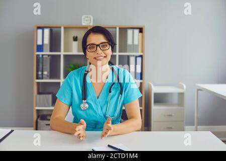 Woman Physician Doctor Video Conference Call Portrait Stock Photo - Alamy