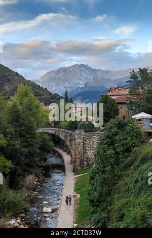 Potes village in Cantabria, Spain Stock Photo - Alamy