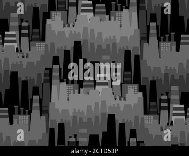 Big industrial pattern seamless. Large works pollution background ...