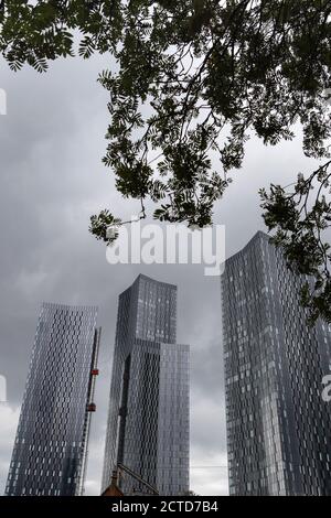 Great Jackson Street development towers over the low-rise Castlefield ...