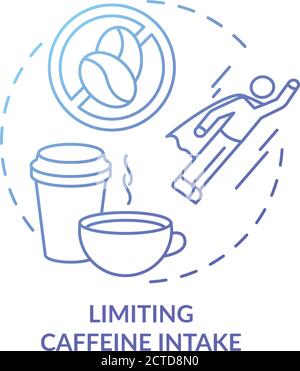 Limit caffeine intake concept icon Stock Vector Image & Art - Alamy