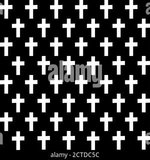 White cross on a black background. Vector illustration. Design element ...