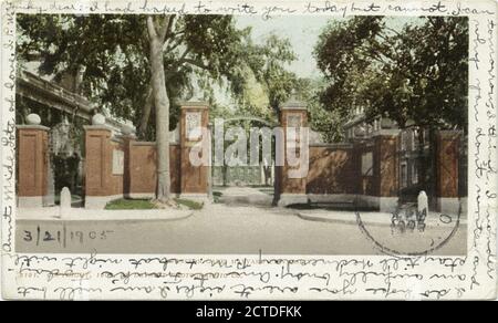 Harvard University, Johnston Gate, Cambridge MA, USA Stock Photo - Alamy
