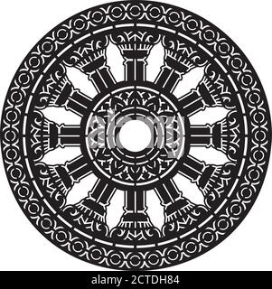 Buddhism, Wheel of Dharma, The Wheel has been used as a symbol for the ...