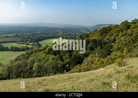 View of Surrey Hills from Colley Hill, Reigate, Surrey, UK Stock Photo ...