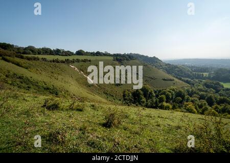 View of Surrey Hills from Colley Hill, Reigate, Surrey, UK Stock Photo ...