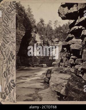 Ausable Chasm Profile Rock, by G W Baldwin Stock Photo - Alamy