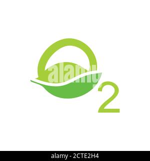 letters o2 leaf shape symbol logo vector Stock Vector Image & Art - Alamy