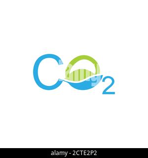 letters co2 leaf shape symbol logo vector Stock Vector Image & Art - Alamy