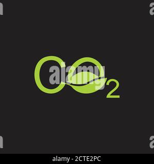 letters co2 leaf shape symbol logo vector Stock Vector Image & Art - Alamy