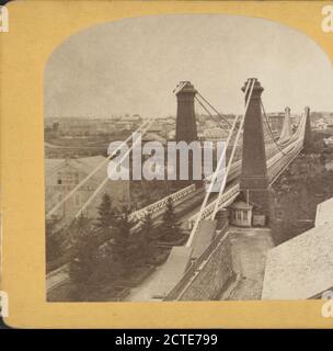 Niagara Falls, first Suspension Bridge, from Robert N Dennis collection ...