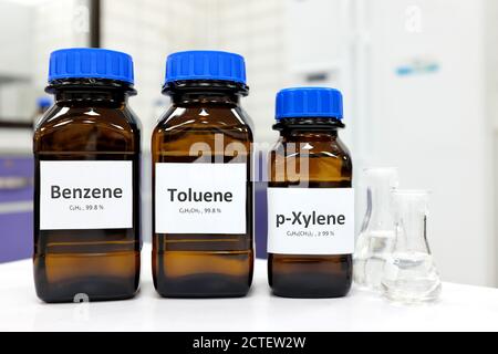 Selective focus of benzene, toluene and xylene liquid chemical compound ...