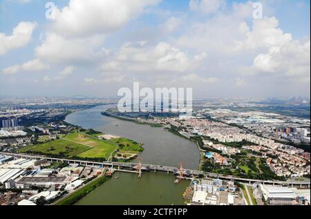 An aerial view of Foshan city, south China's Guangdong province, 21 ...
