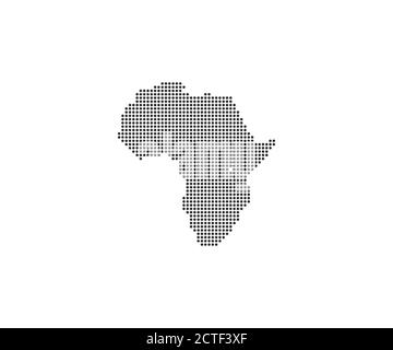 Dotted Africa map, Vector illustration isolated on white Stock Vector ...
