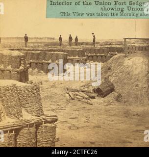 Interior of the Union Fort Sedgwick, called by the rebel soldiers "Fort ...