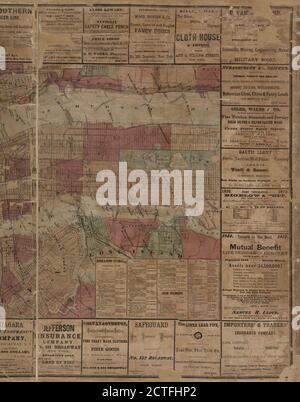 Watson's New Map of New York, Brooklyn, Jersey City, &c. 1872 ...