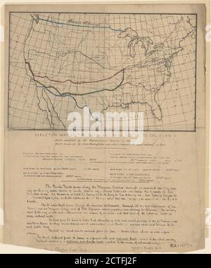 Skeleton map of the overland mail route to California Stock Photo - Alamy