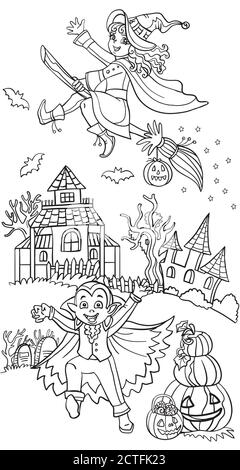 vampire cartoon for coloring book Stock Vector Image & Art - Alamy