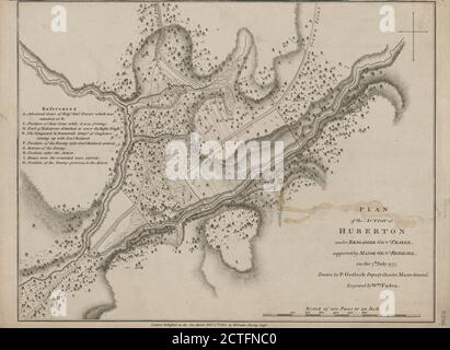 Plan of the action at Huberton under Brigadier Genl. Frazer, supported ...
