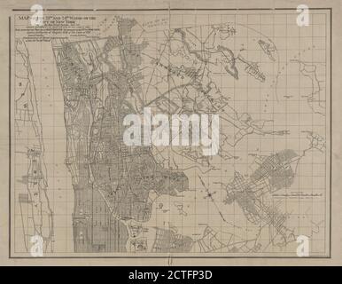 Map of the 23rd & 24th wards of the City of New York, showing the new ...