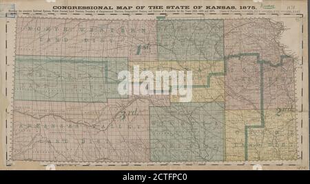 Congressional map of the state of Kansas, 1875 : showing the complete ...