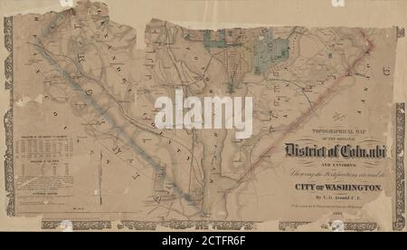 Topographical map of the original District of Columbia and environs ...