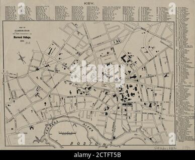 Map of Cambridge in the vicinity of Harvard College 1903-4 , Harvard ...