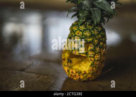 Closeup shot of a scary pineapple for a Halloween party Stock Photo - Alamy
