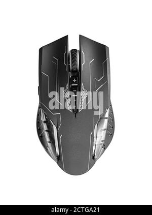Black vertical optical computer mouse with ergonomic design. This mouse ...