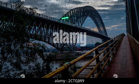Mahakam Bridge, one of Samarinda landmarks, in the morning Stock Photo ...