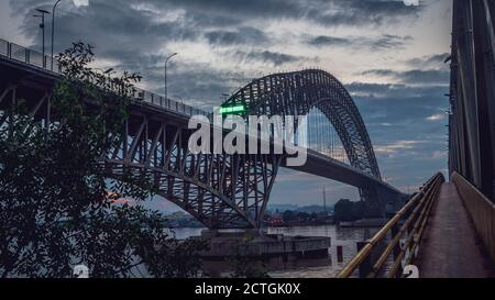 Mahakam Bridge, one of Samarinda landmarks, in the morning Stock Photo ...