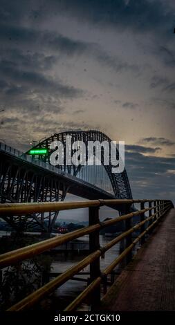 Mahakam Bridge, one of Samarinda landmarks, in the morning Stock Photo ...