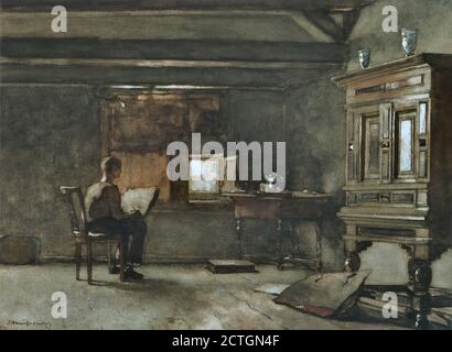Weissenbruch Jan Hendrik - Het Atelier Van De Kunstenaar Stock Photo - Alamy