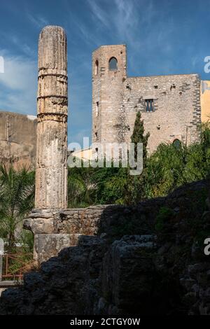 The ruins of the Capitoline temple dedicated to Jupiter Juno and ...