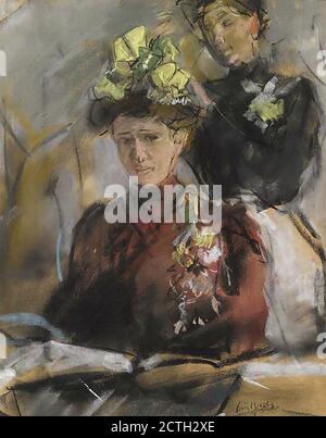 Isaac Israels’ painting 'Bij de Modiste' (At the Milliner) captures a ...