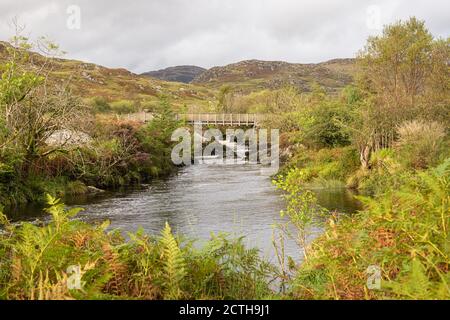 Footbridge over Palnure Burn, Dumfries and Galloway, Scotland Stock ...