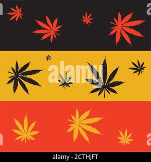 Illustration of a Germany flag with a marijuana leaf Stock Vector Image ...