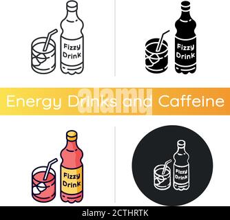 No soft drink chalk icon. High sugar containing fizzy drink. No juice ...