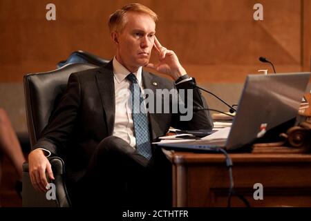 Sen. James Lankford (R-Okla.) is seen at the U.S. Capitol Jan. 24, 2025 ...