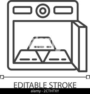 gold bars icon linear logo mark set collection in black and white for web Stock Vector Image ...