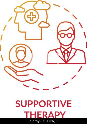 Supportive therapy concept icon Stock Vector Image & Art - Alamy